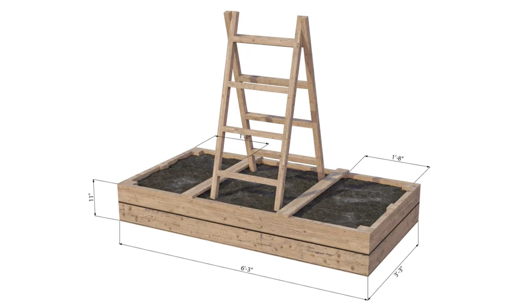 DIY 3x6 Raised Garden Bed Plans with Trellis - Craftcamp™