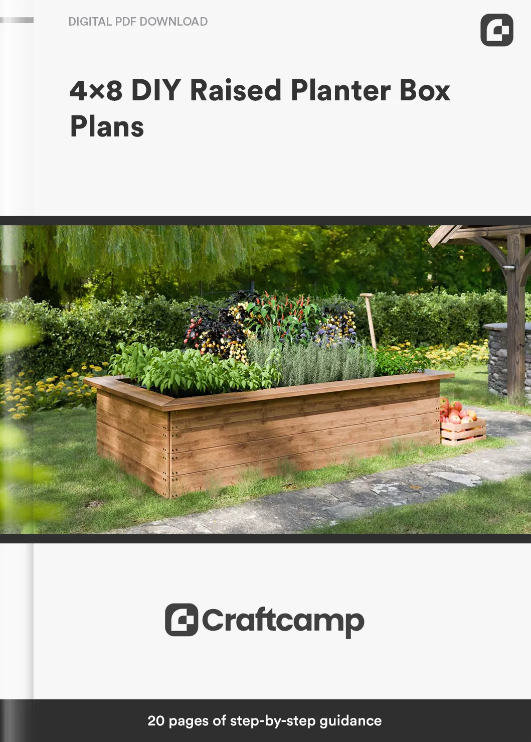 4x8 DIY Raised Planter Box Plans - Craftcamp™