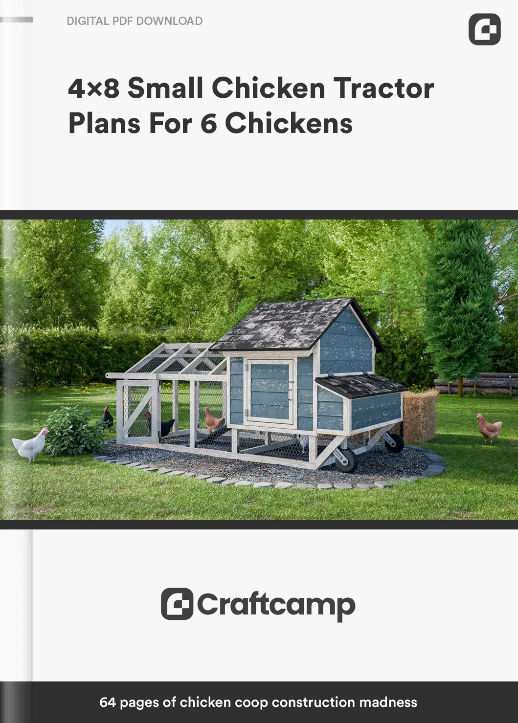 4x8 Small Chicken Tractor Plans For 6 Chickens - Craftcamp™