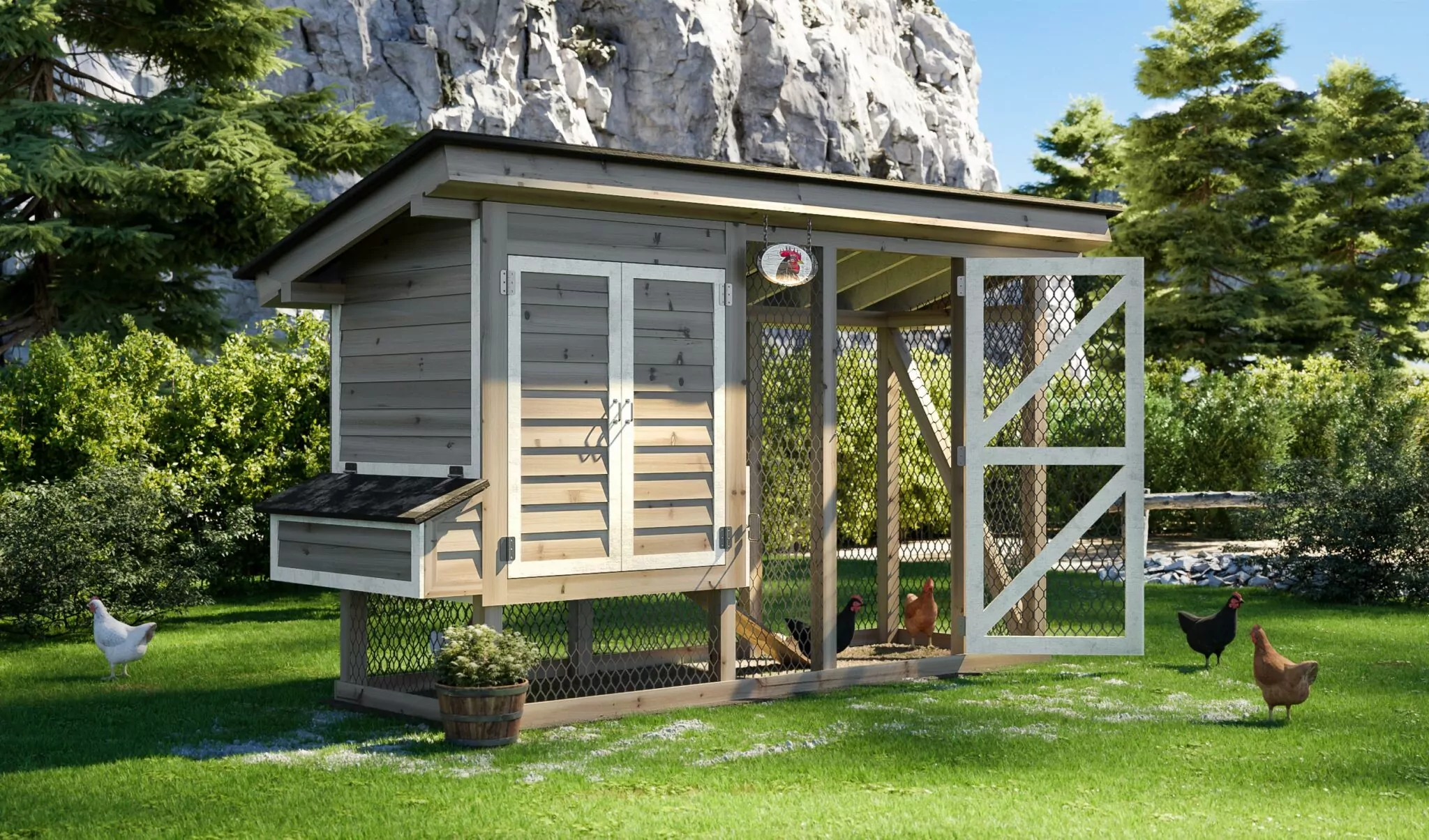 4x12 Elevated Chicken Coop & Run Plans For 10 Chickens - Craftcamp™