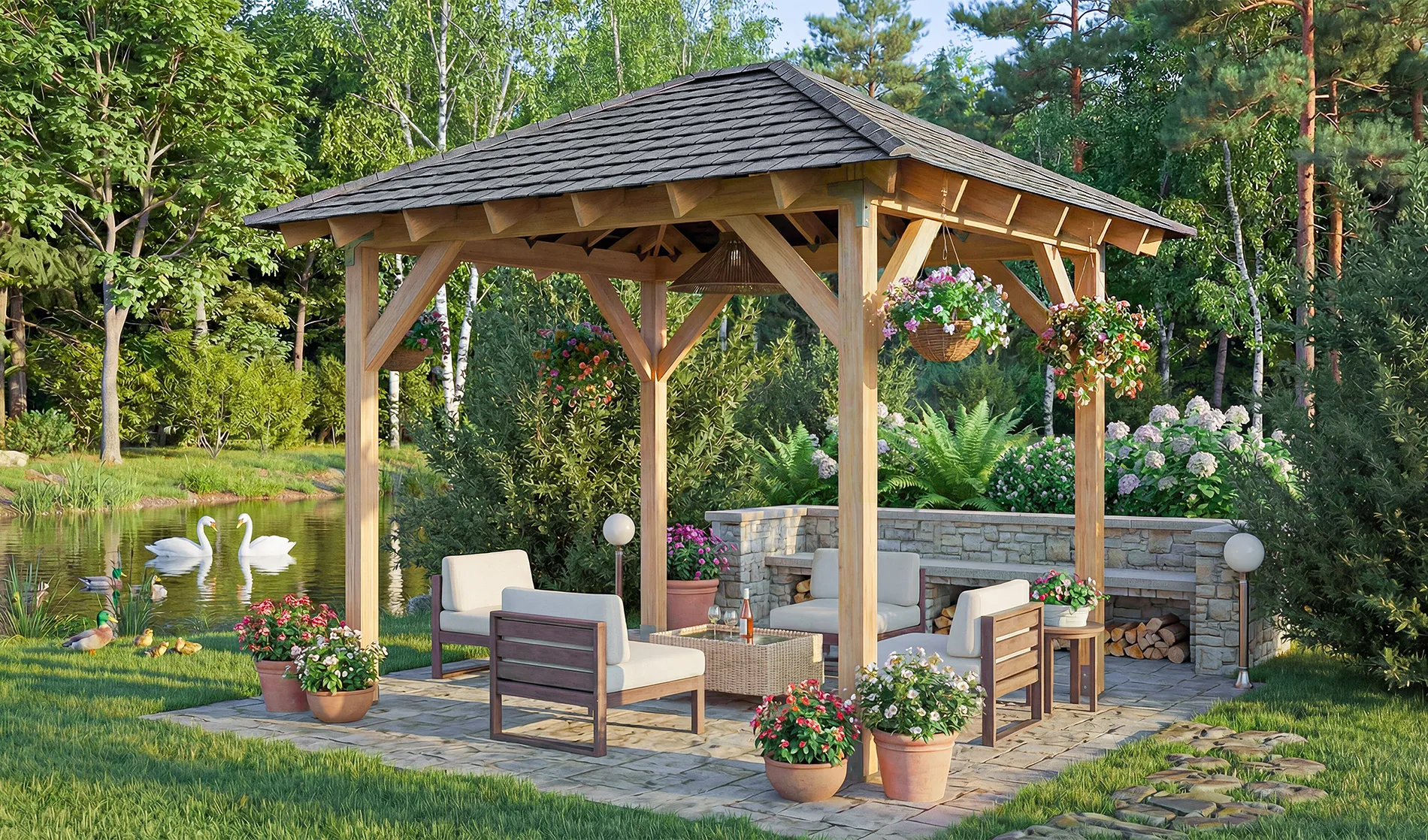 10x12 Wooden Garden Gazebo Plans - Craftcamp™